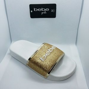 bebe | Shoes | Girls Glitter Texture Bebe Slides | Poshmark